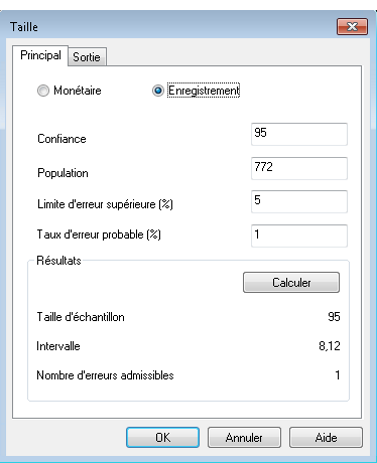 Terminologie relative à l'échantillonnage en audit