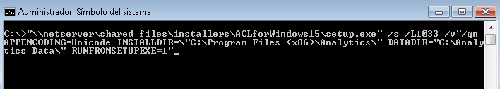 Instalar ACL para Windows con la instalación silenciosa
