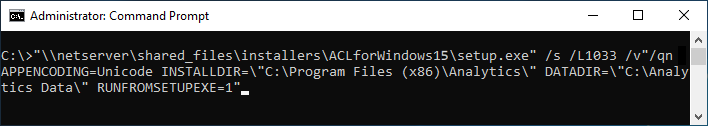 Install ACL for Windows using silent installation