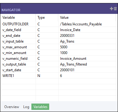 Working with variables in ACLScript