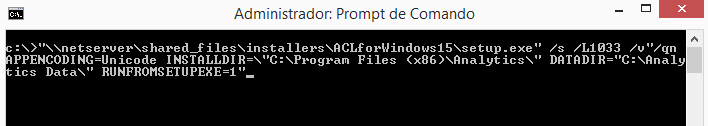 Instale o ACL para Windows usando instalação silenciosa