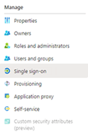 SSO/SAML configuration with Azure Active Directory (AD)